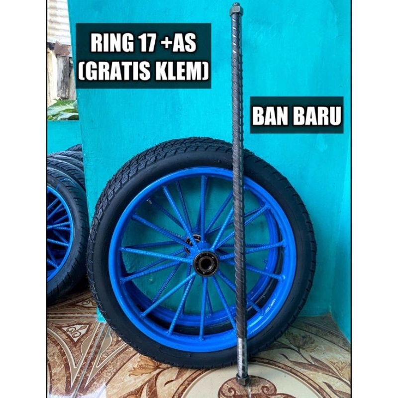Jual Roda gerobak ring 17 satu pasang Dan As besi | Shopee Indonesia