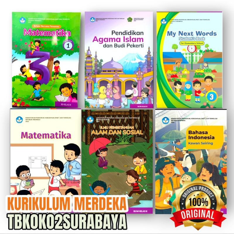 Jual BUKU PAKET SD KELAS 3 KURIKULUM MERDEKA SEKOLAH PENGGERAK | Shopee Indonesia