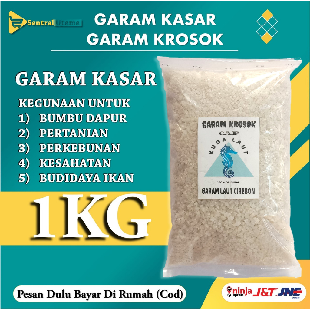 Jual GARAM KASAR 1KG GARAM KROSOK PREMIUM REPACK 1KG GARAM GARAM ...
