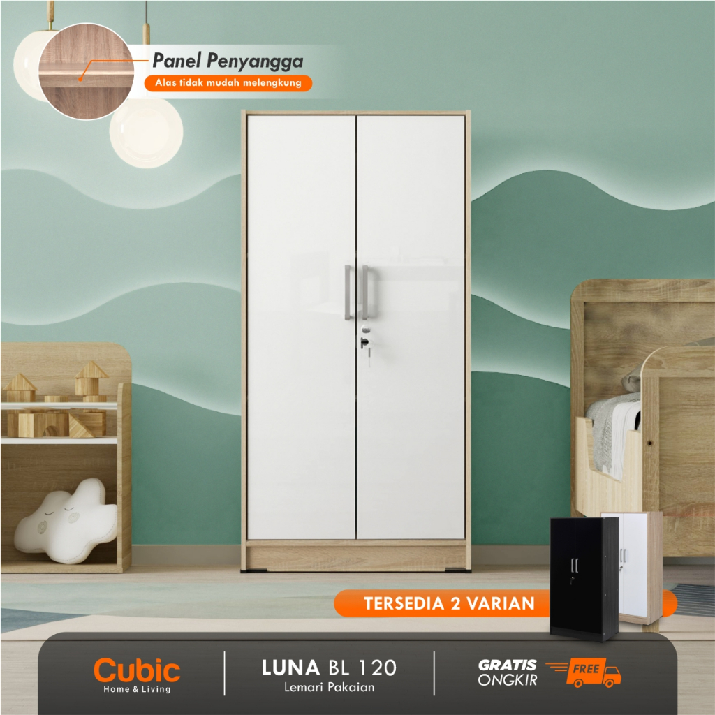 Jual Cubic Lemari Kecil Minimalis / Almari Pakaian 2 Pintu / LUNA BL ...