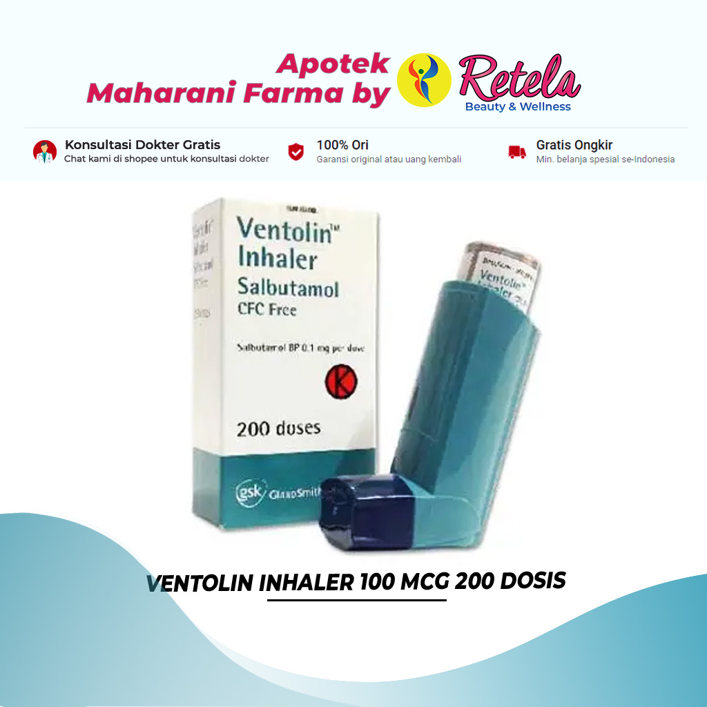 Jual Ventolin Inhaler 100 Mcg 200 Dosis / Asma | Shopee Indonesia