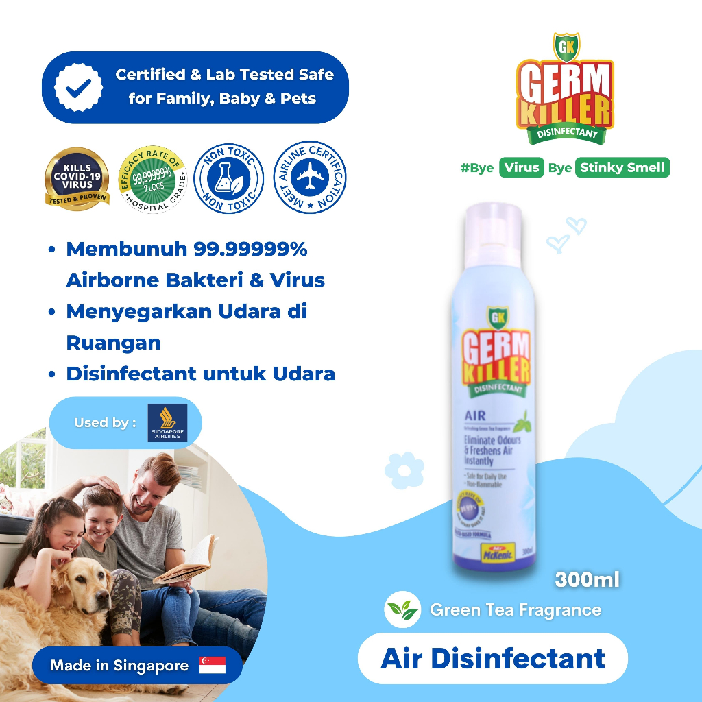 Jual Germ Killer Disinfektan Air Spray Anak Bayi Hewan Udara Steril Bau ...