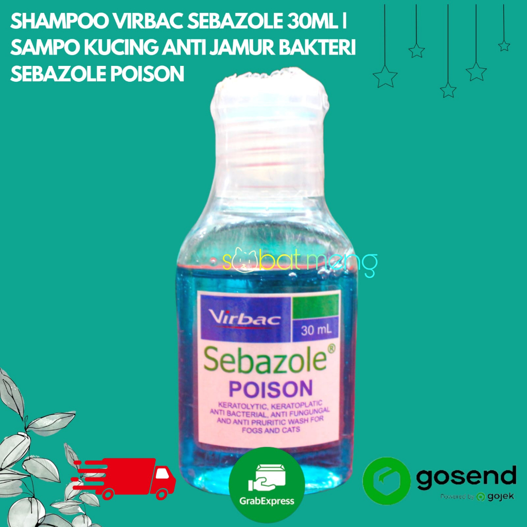 Jual SHAMPOO VIRBAC SEBAZOLE 30ML | SAMPO KUCING ANTI JAMUR BAKTERI ...