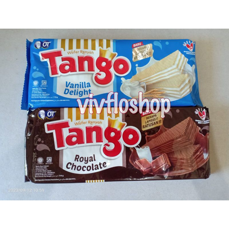 Jual Wafer Tango (Vanila & Coklat) Kemasan 110 gram | Shopee Indonesia