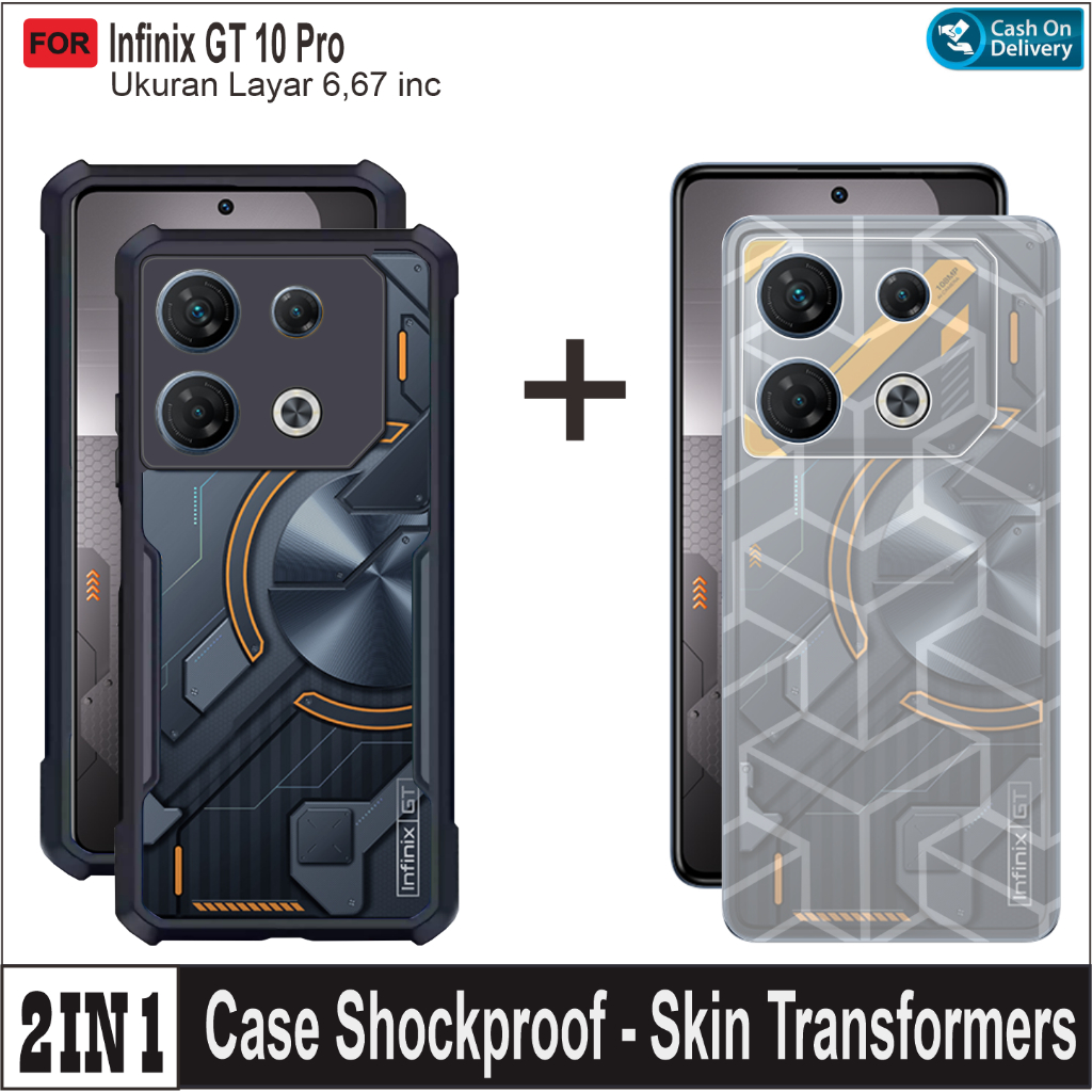 Jual Case Infinix GT 10 Pro Paket 2in1 Hardcase Armor Shockproof Free ...
