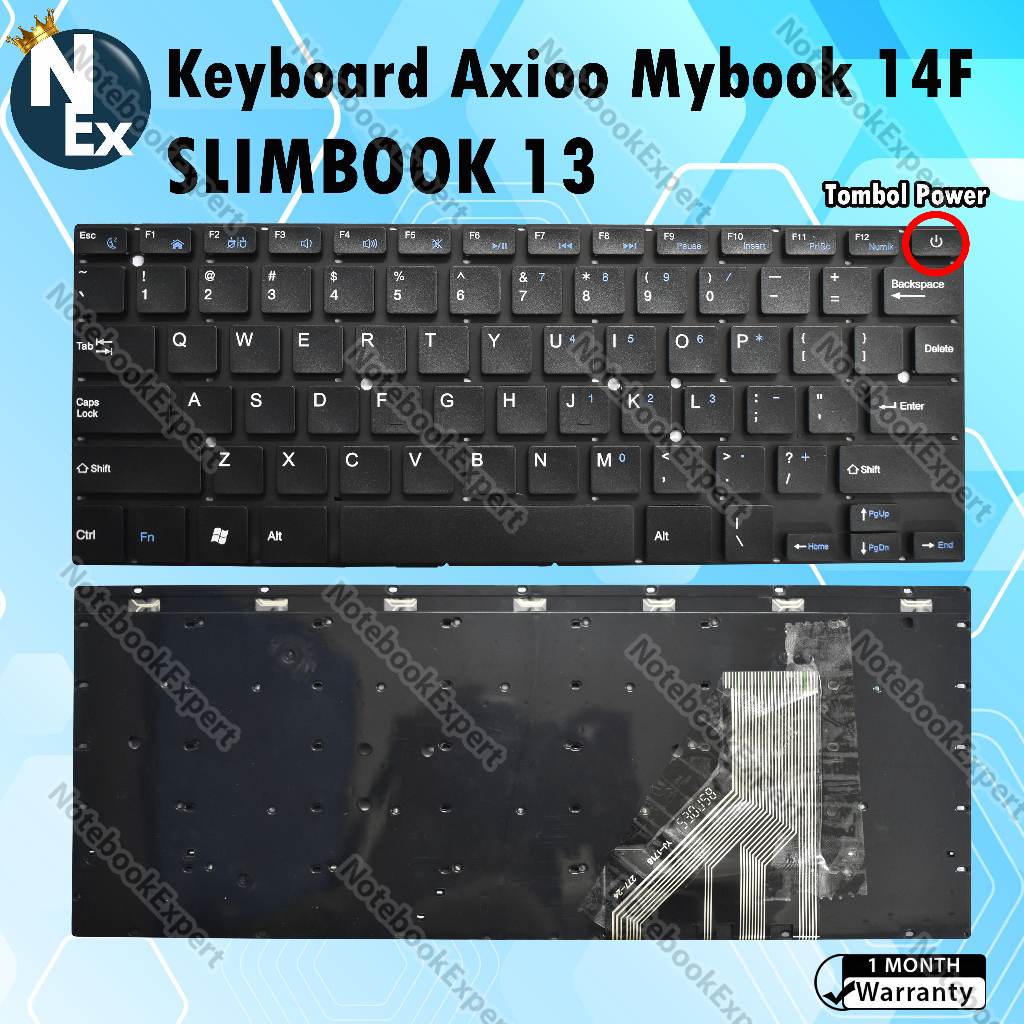 Jual KEYBOARD AXIOO MYBOOK 14F SLIMBOOK 13 - Black | Shopee Indonesia