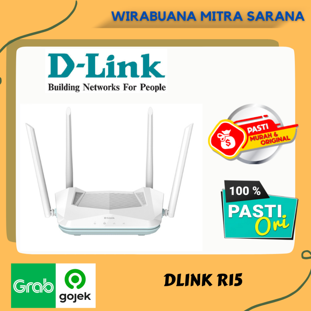 Jual D-Link R15 EAGLE PRO AI WIFI-6 AX1500 Gigabyte Smart Mesh Router ...