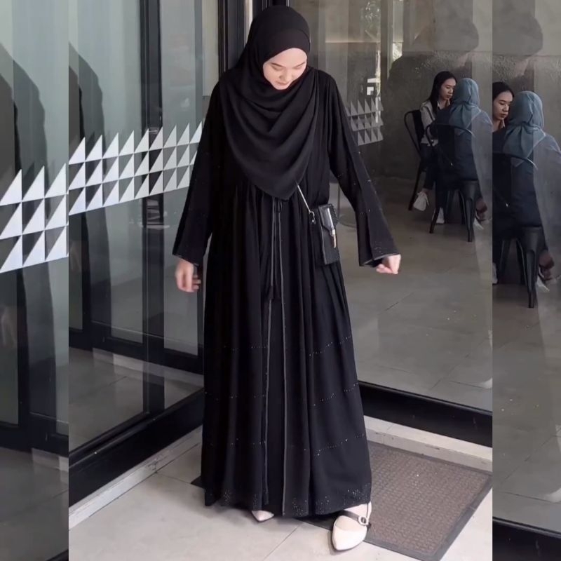 Jual Abayah Turkey Gamis Hitam Maxi Dress Busui Fashion Muslim Dubai ...