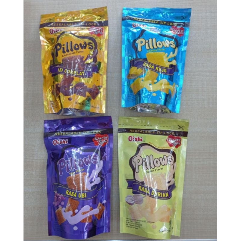 Jual Oishi Pillow coklat/durian/keju/ubi 100gr | Shopee Indonesia
