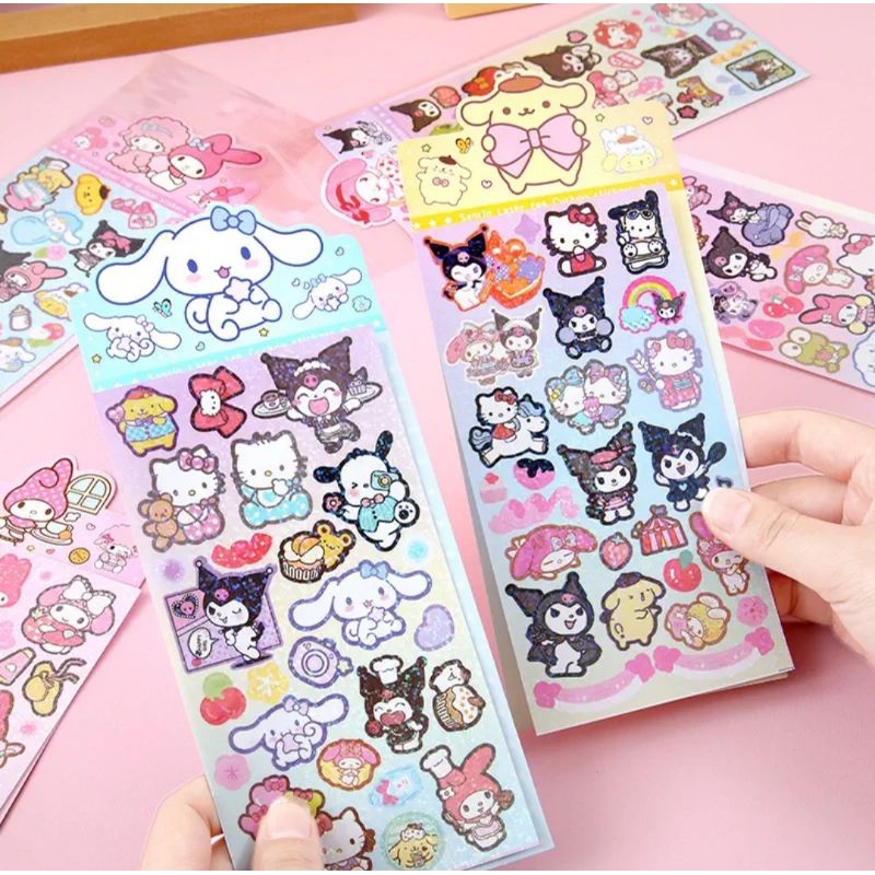 Jual Stiker Gliter Karakter Kuromi Motif Karakter Warna Cantik Dan ...