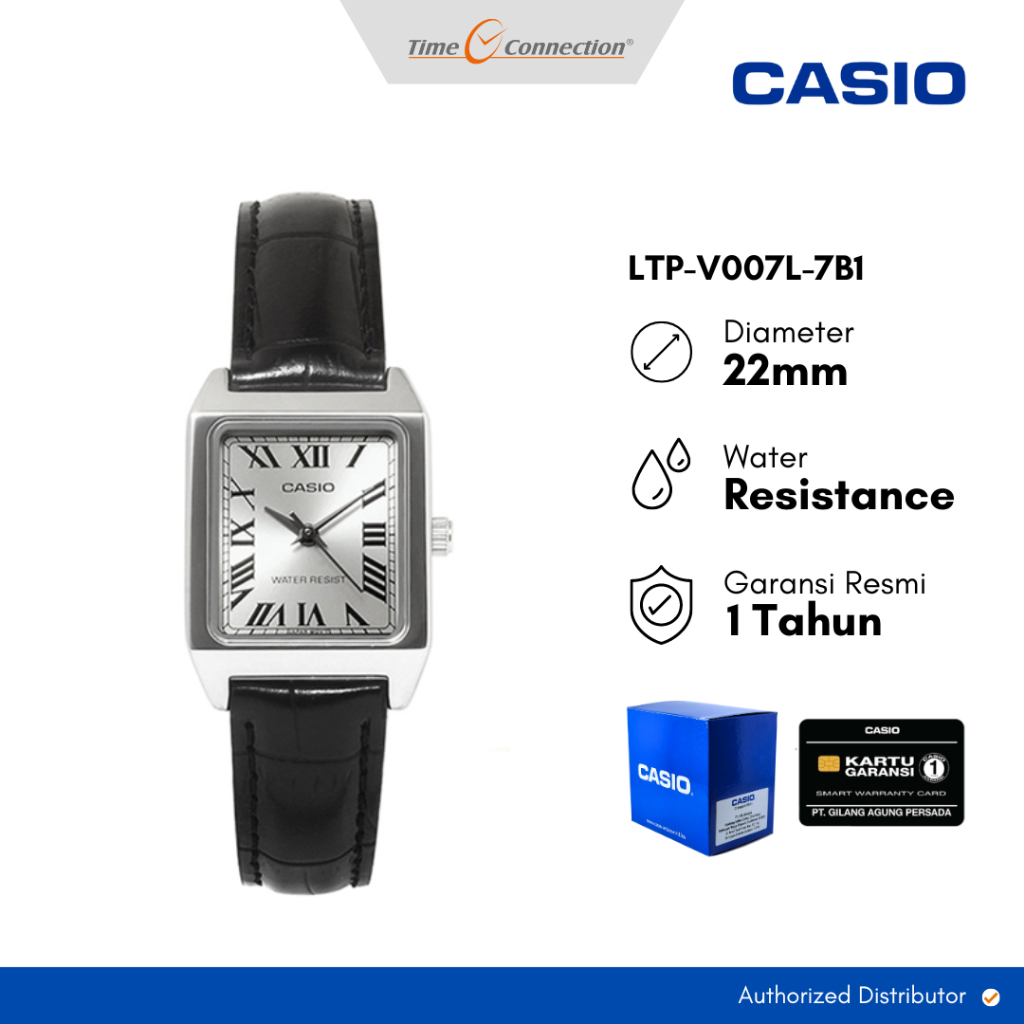 Jual Casio LTP-V007L-7B1 Original / Jam Tangan Wanita Kulit Hitam Vintage Classic | Shopee Indonesia