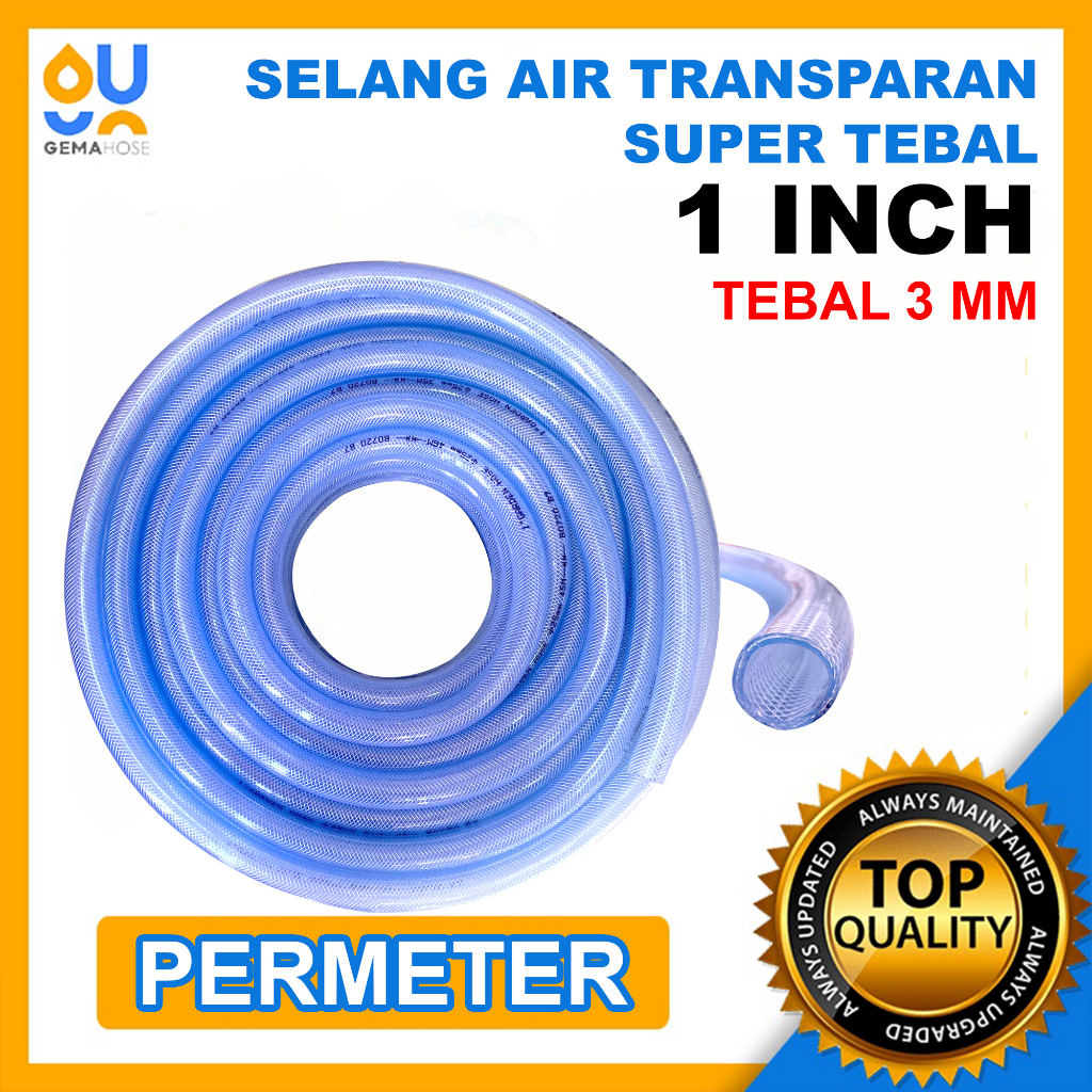 Jual GEMA Selang Air 1 inch Permeter Super Tebal 5mm Selang Benang ...