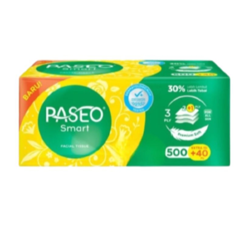 Jual Tissue Paseo Smart 500 sheets 3ply / Nice Facial 180 Sheets 2ply ...