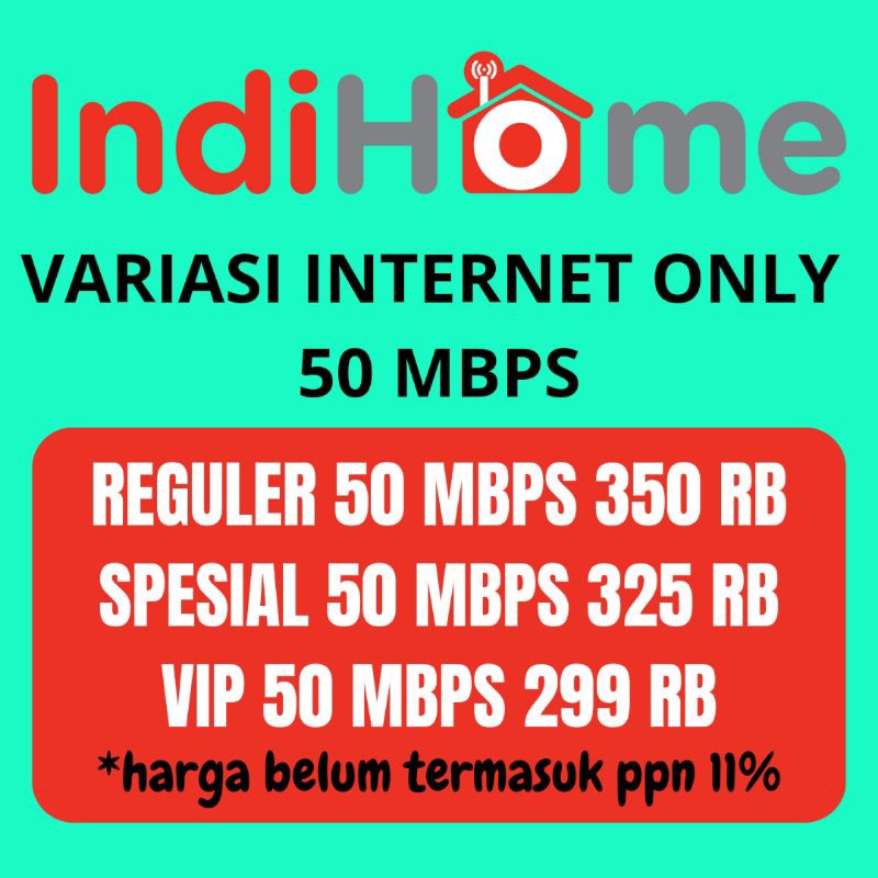 Jual VARIASI 50 MBPS 1P INDIHOME || UPGRADE DOWNGRADE PAKET INDIHOME ...