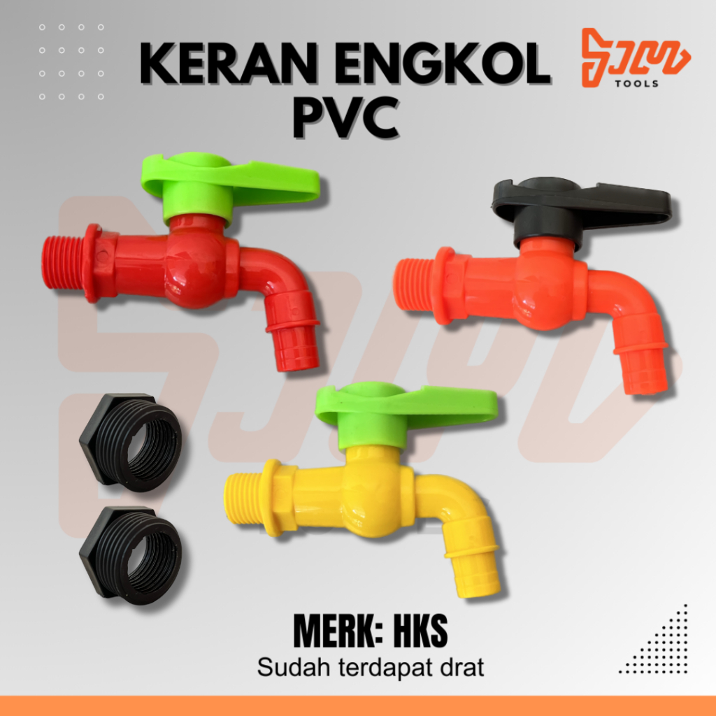 Jual Keran Engkol PVC Double Drat 1/2" - 3/4" HKS | Shopee Indonesia