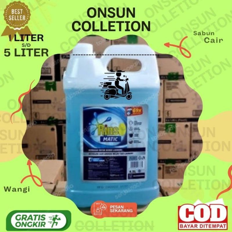 Jual Rinso Matic Professional Deterjen Laundry Kiloan Cair 4.5 L ...