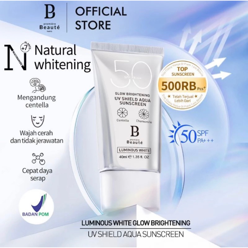 Jual (SALE)Premiere Beaute Sunscreen (SPF 50 PA+++) 40ml UV Shield Sun ...