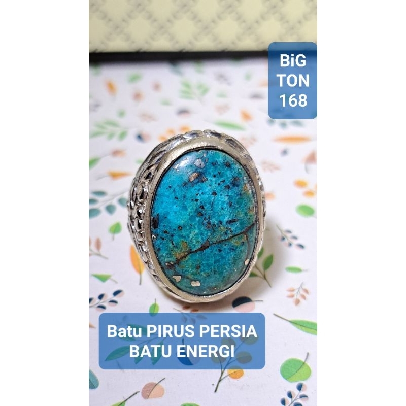 Jual Batu Natural Pirus Persia Turquoise Iran ( BATU ENERGI ) Cincin ...