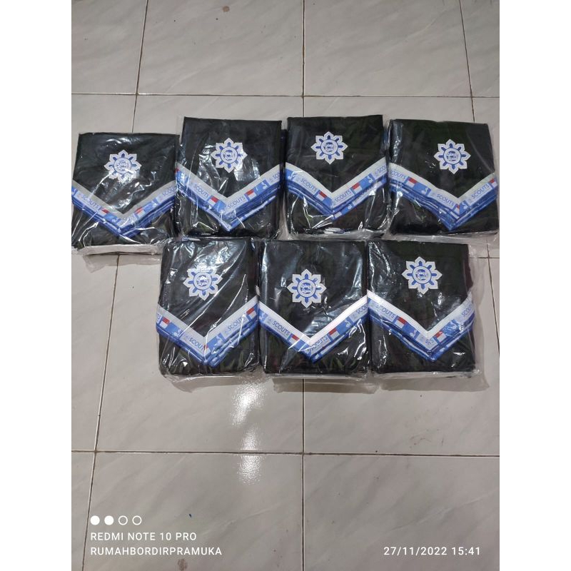 Jual scraf pramuka/scraf nyala/scraf custom bordir wajib cek deskripsi ...