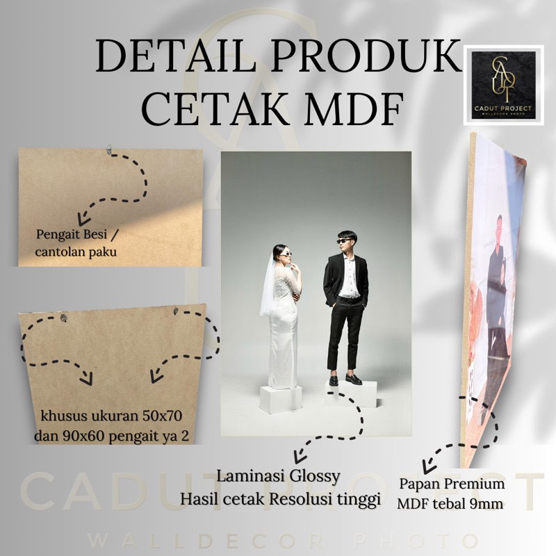 Jual CETAK FOTO MDF 50x70 / wedding sign / cetak foto keluarga /media ...
