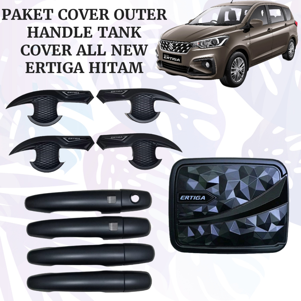 Jual Paket Cover Outer Handle Tank Cover All New Ertiga Hitam Aksesoris Pegangan Pintu Tangki ...