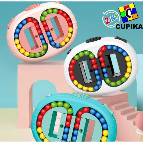 Jual Cube Puzzle Beads Spinner Bulat setengah lingkaran mainan unik ...