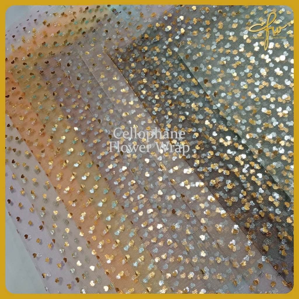 Jual Korean Jaring Tile HEART Flower Wrapping | Shopee Indonesia