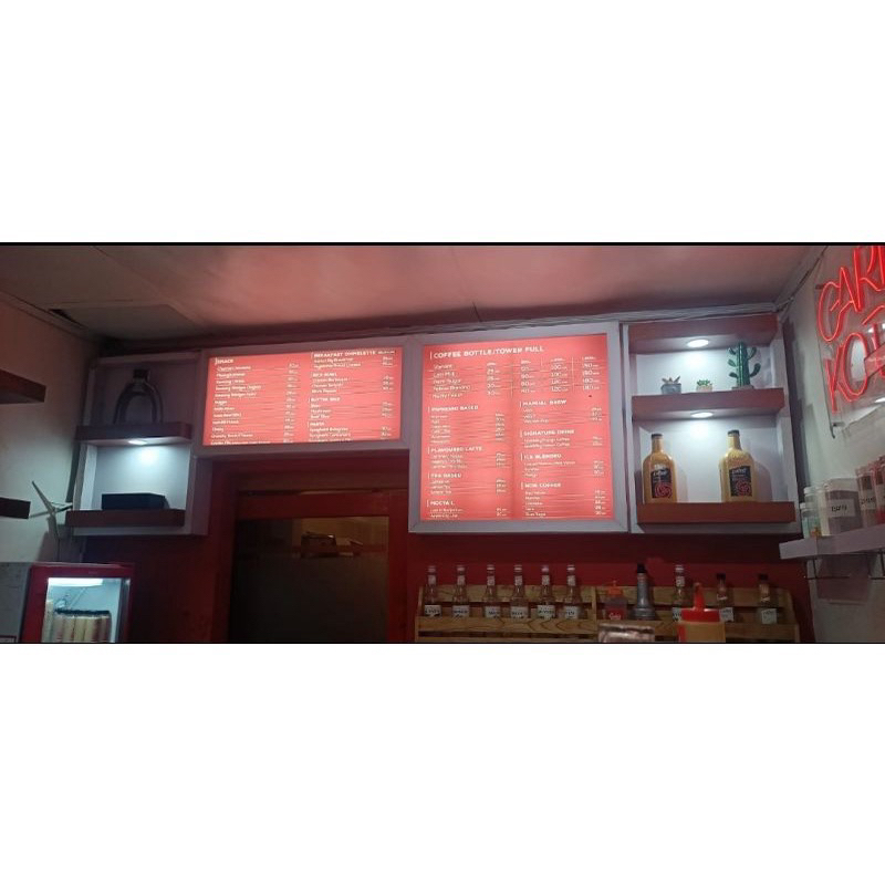 Jual Papan Menu Light Box LED/ Neon box akrilik | Shopee Indonesia