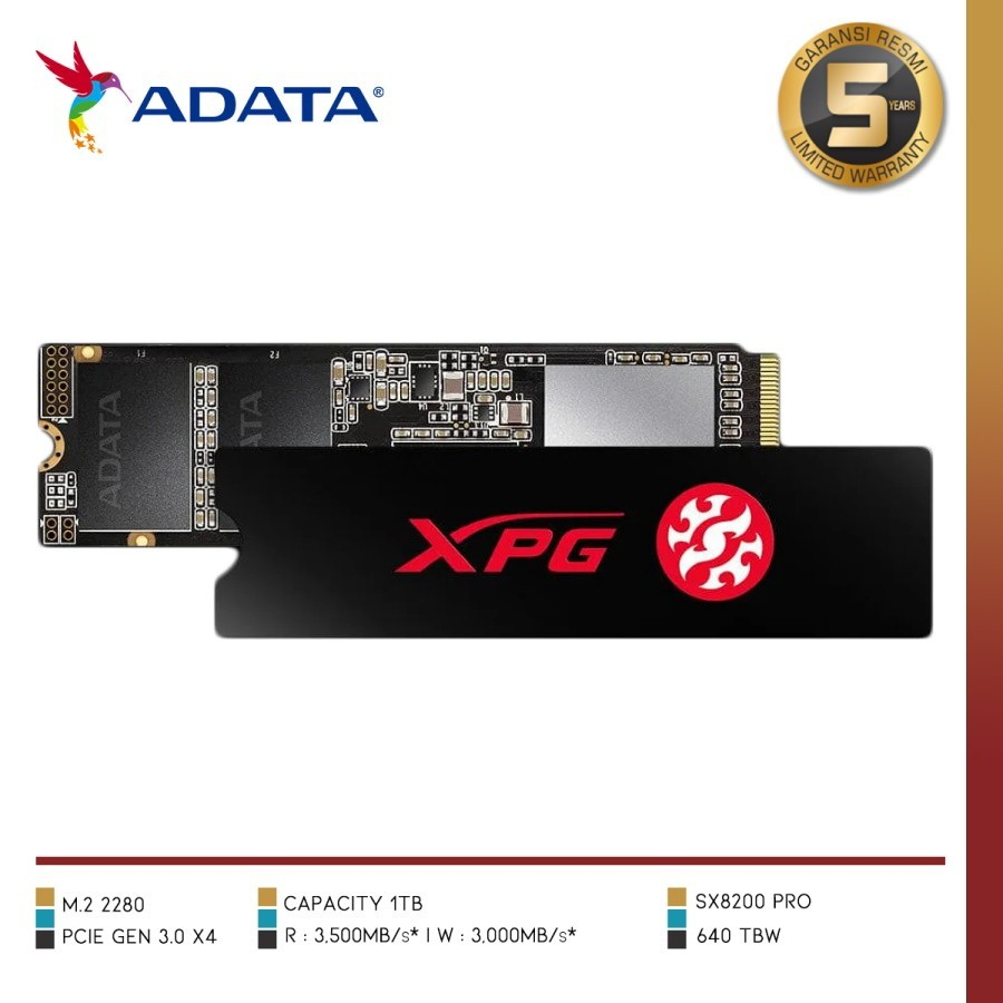 Jual Adata - SSD XPG SX8200 PRO 1TB M.2 NVMe / XPG SX 8200 PRO 1 TB ...