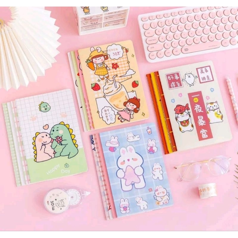 Jual Notebook A5 Karakter Lucu Buku Tulis Karakter A5 Buku Catatan ...