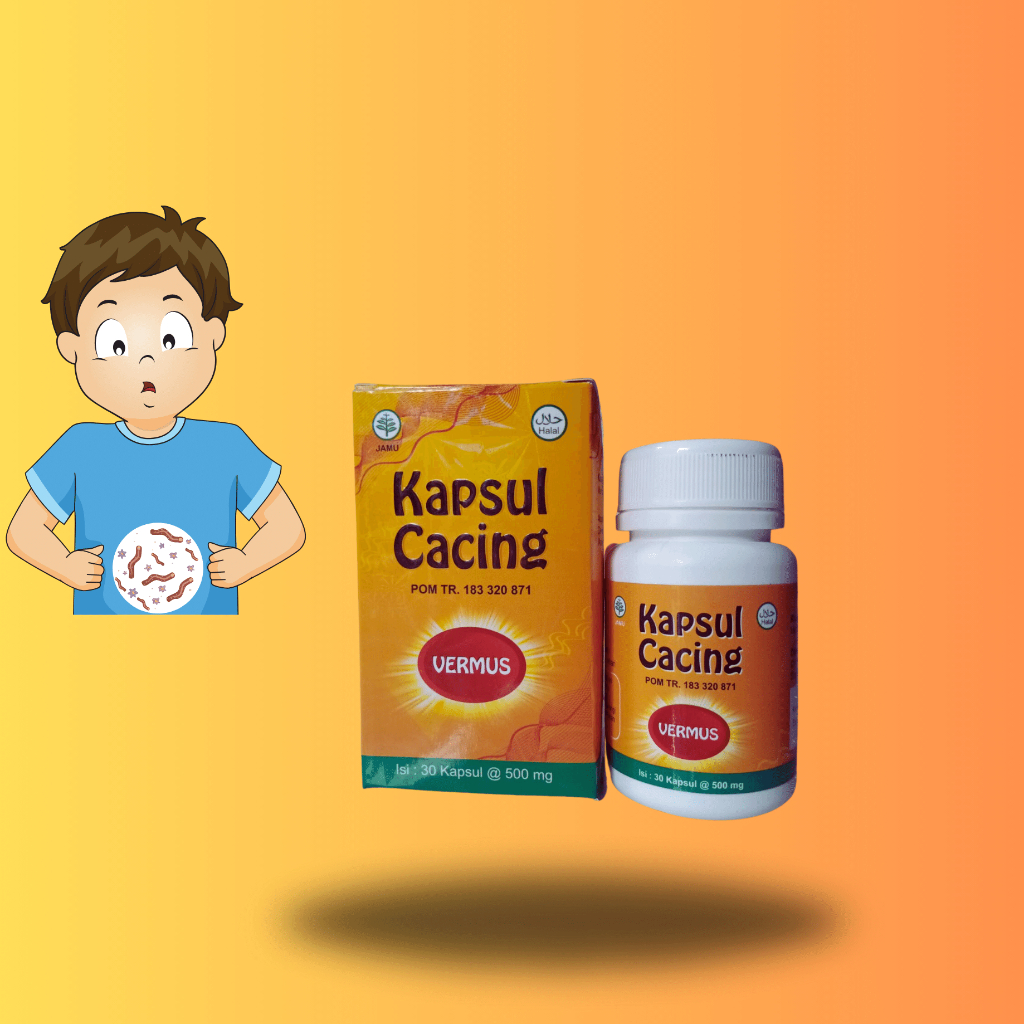 Jual Kapsul Cacing Vermus Kapsul Penurun Demam/Obat Types/Penurun Panas ...