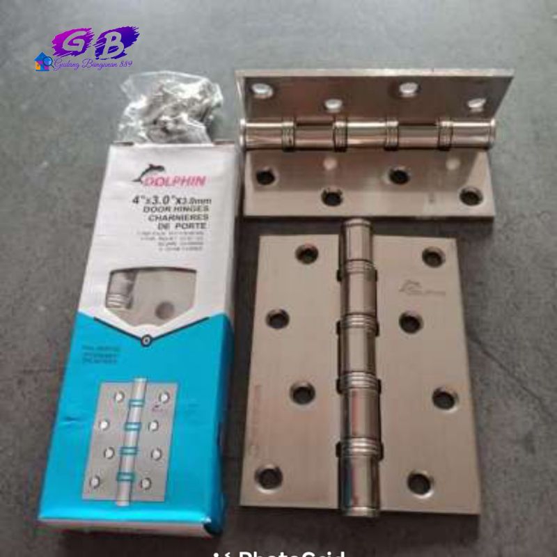 Jual ENGSEL DOLPHIN 3 INCI TEBAL KUAT SILVER / ENGSEL PINTU TEBAL ...