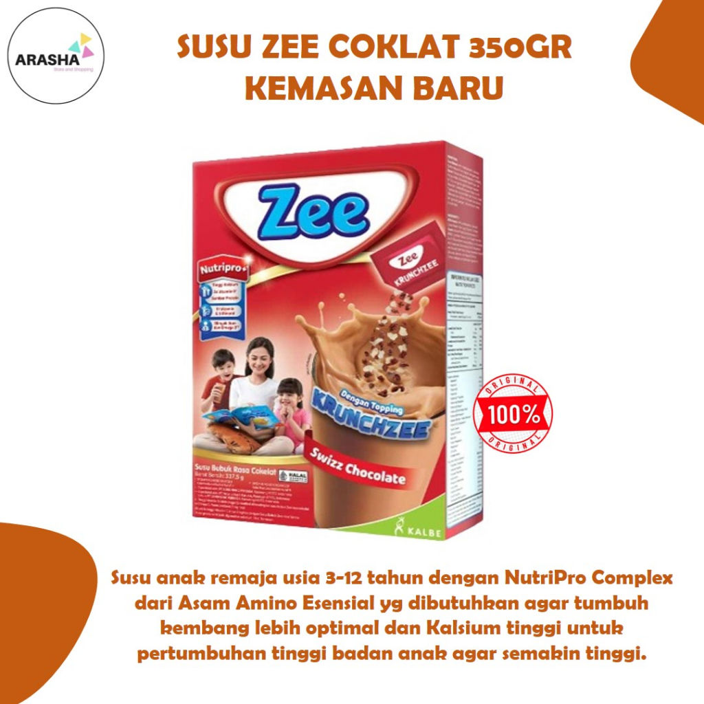Jual SUSU ZEE REGULAR SWIZZ CHOCOLATE MILK 350 GR/NUTRIPRO COMPLEX SUSU ...