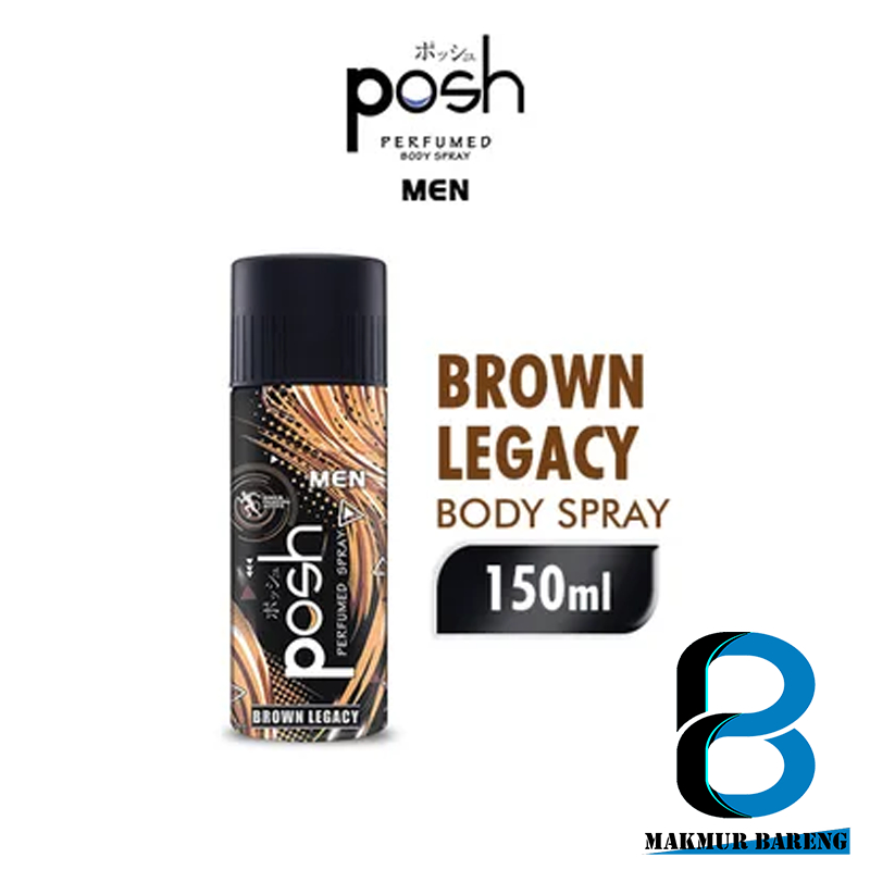 Jual Posh Men Brown Legacy Body Spray 150 mL Termurah | Shopee Indonesia