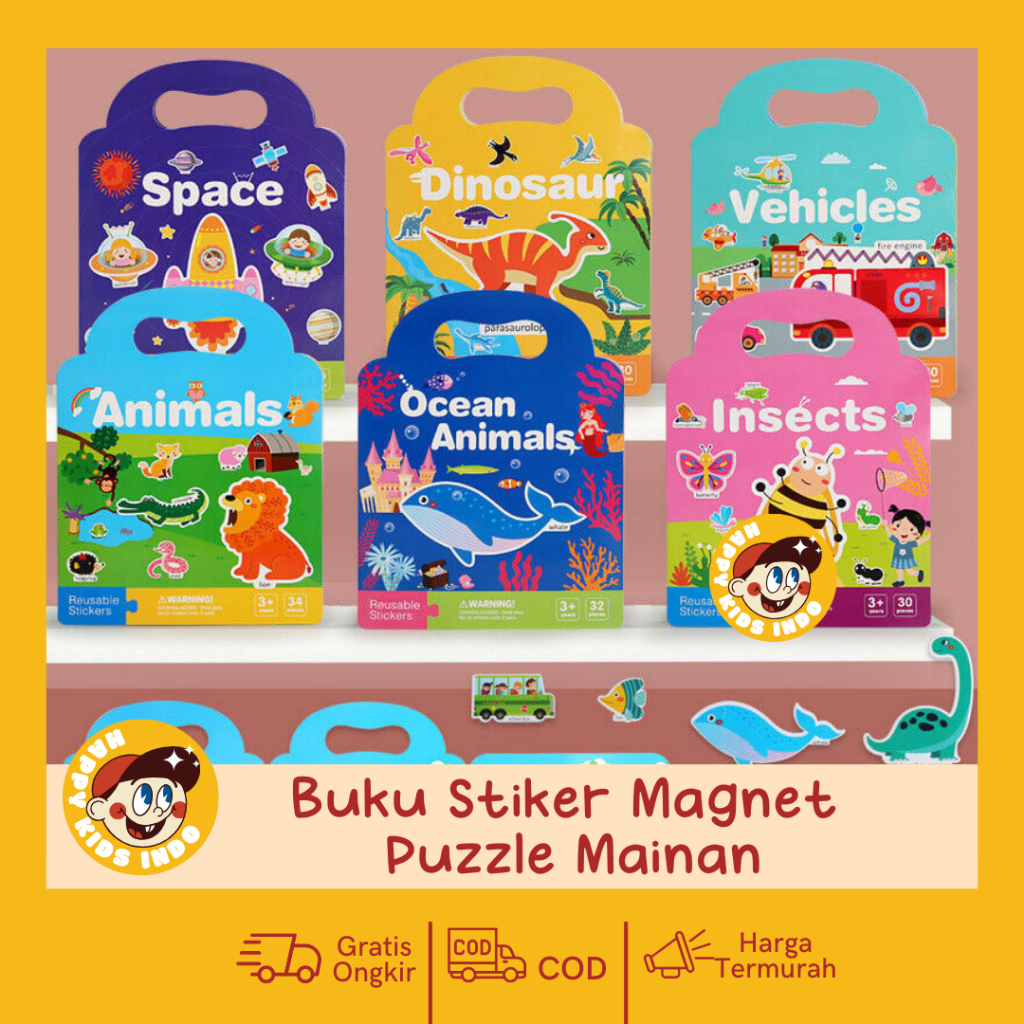 Jual Buku Stiker Tempel Reusable Book Pop Up Dress Up 3D / Buku Stiker ...