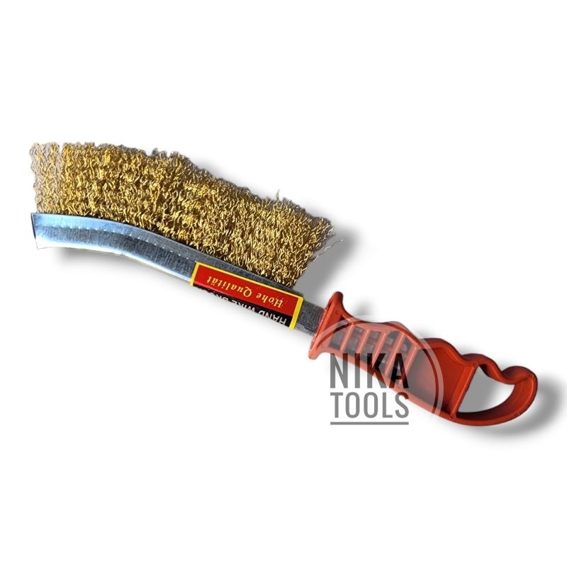 Jual Sikat Golok Las Kawat Kuningan Gagang Fiber Wire Brush | Shopee ...