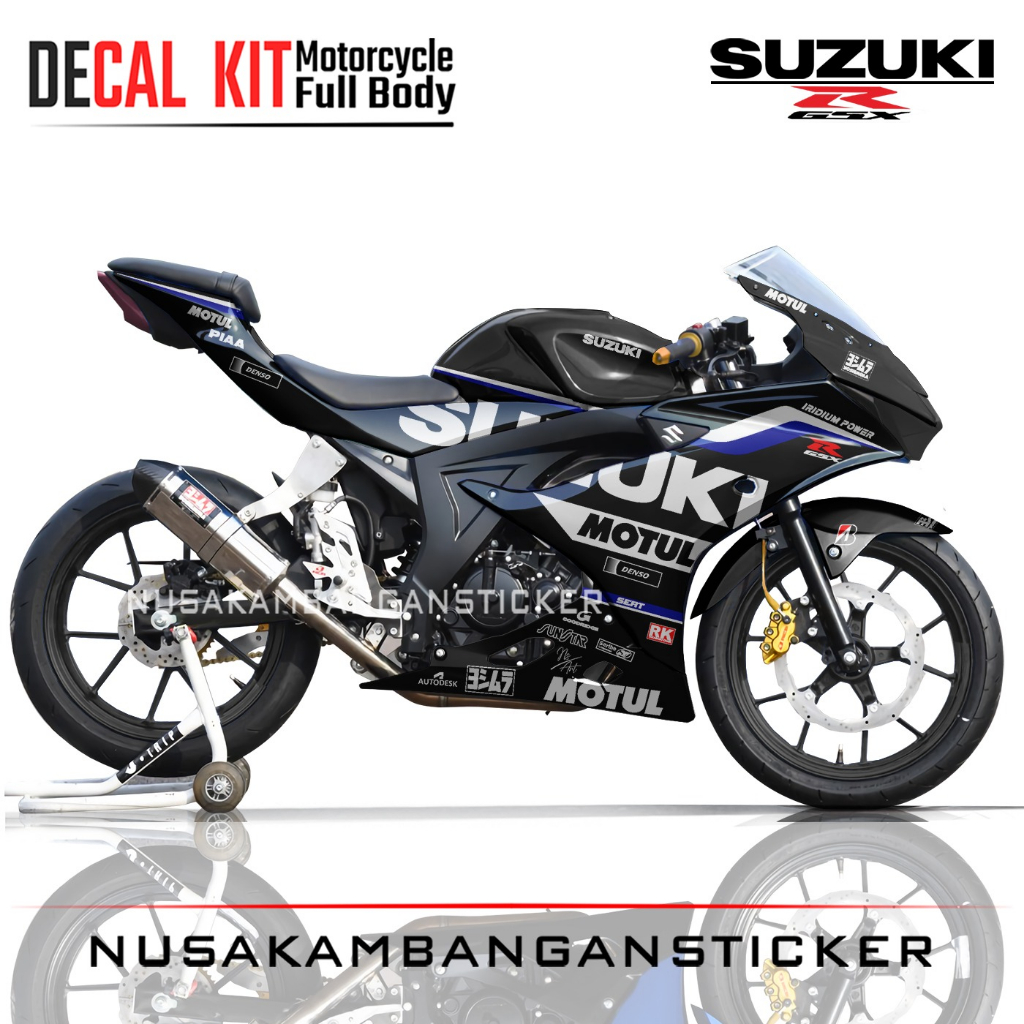 Jual Decal Sticker Motor Suzuki GSX 150 R EWC Livery Hitam Motorcycle ...