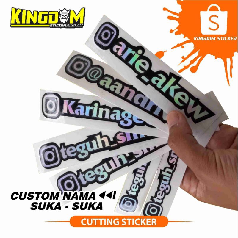 Jual Stiker IG Hologram Custom Nama IG Sticker Laptop Stiker Motor ...