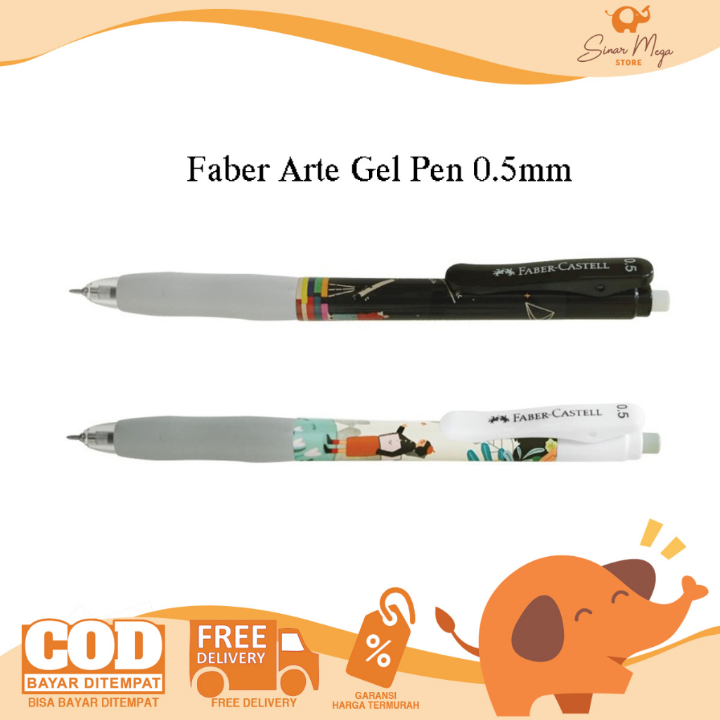 Jual Faber Castell Arte Gel Pen Ballpoint Pen 0.5mm Black / Pulpen Faber 0.5mm | Shopee Indonesia