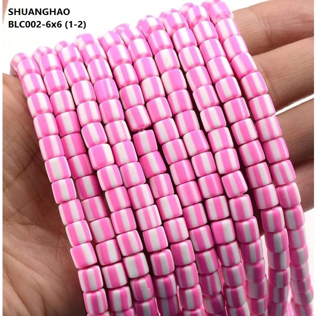 Jual Bahan Manik-Manik Clay Polimer Bentuk (Kotak, Tabung & Bulat Flat ...