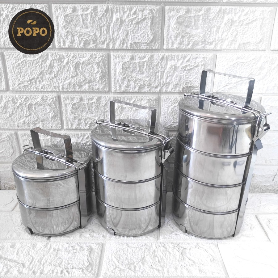 Jual RANTANG STAINLESS SUSUN CATERING KATERING TEMPAT LAUK BUNGKUS ...