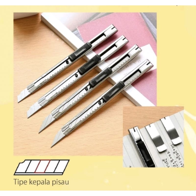 Jual Pisau Cutter Mini Stainless 12,5cm | Shopee Indonesia