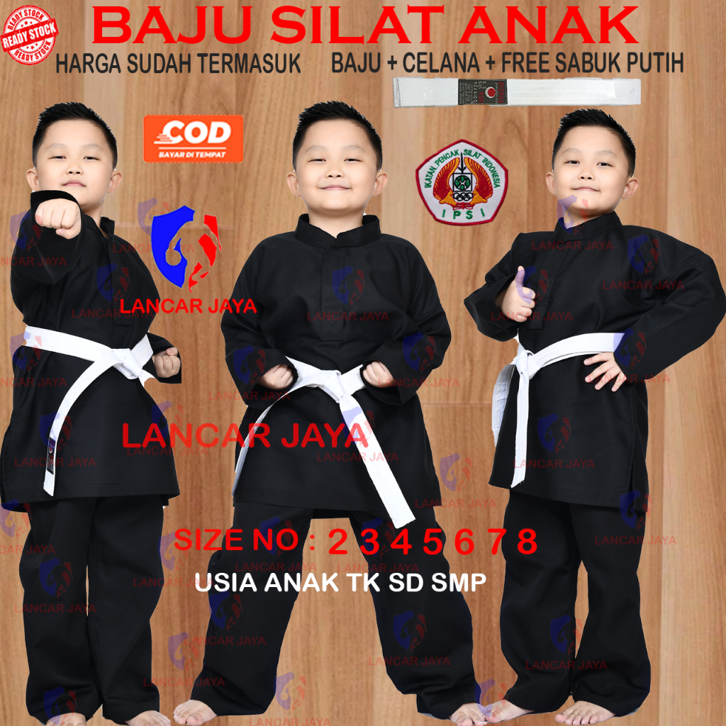 Jual BAJU SILAT ANAK BELADIRI STELAN ( BAJU + CELANA + FREE SABUK ...