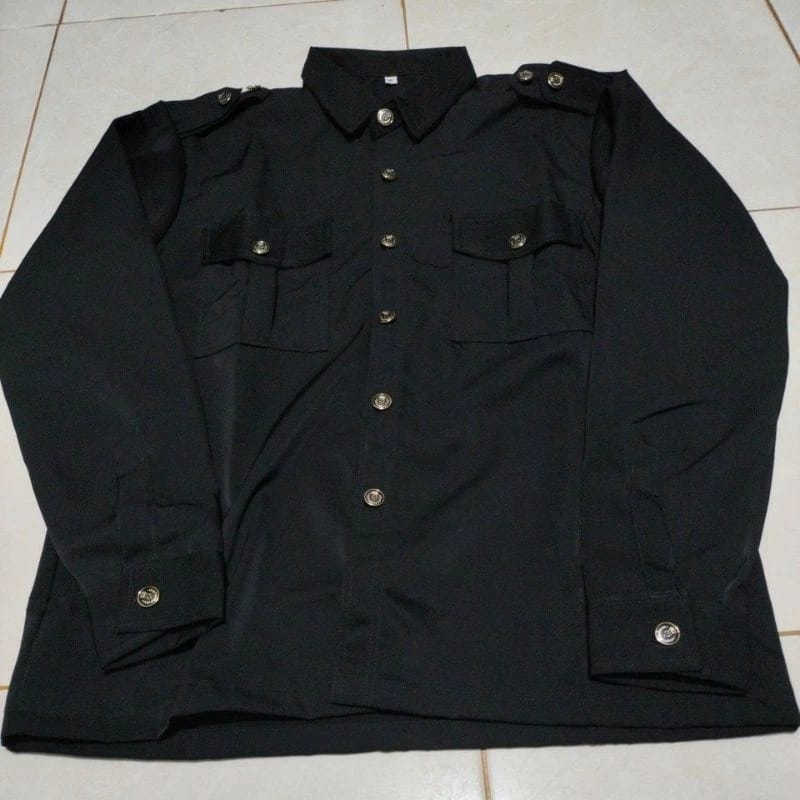 Jual Seragam Safari hitam Security Seragam Safari Sekuriti Hitam ...