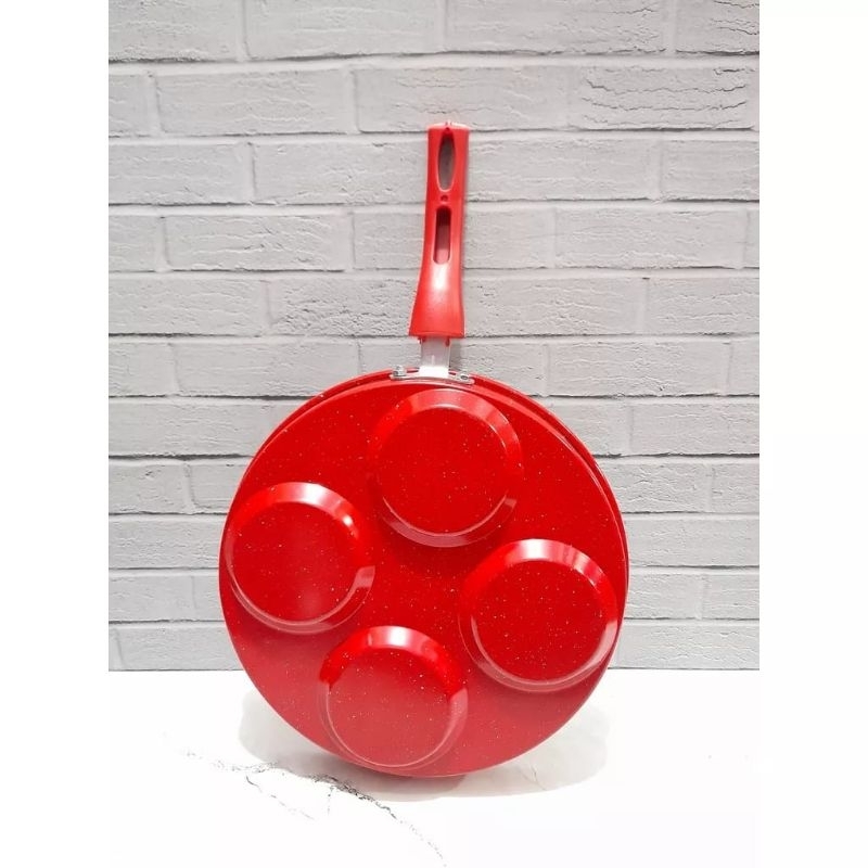 Jual FRYFAN WARNA TEFLON CETAKAN TELUR 4 LUBANG | Shopee Indonesia
