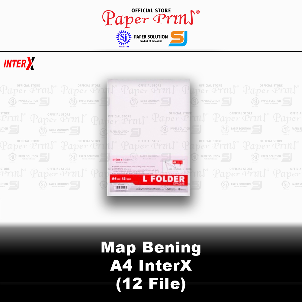 Jual Map Bening L Folder One A4 InterX Clear - 1 Pack 12 Sleeves | Shopee Indonesia