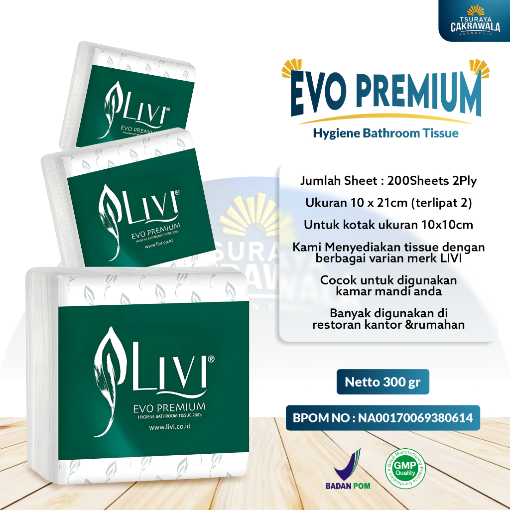 Jual Tisu Livi Evo Hygiene Bathroom HBT Elegant Tissue Toilet Roll 200 ...
