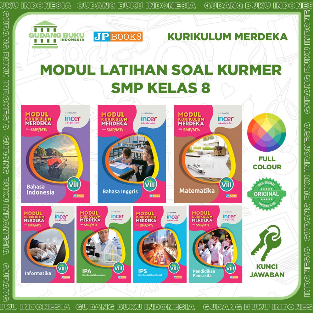 Jual Modul Incer [GAB] Kurmer Latihan Soal SMP Kelas 8 - Kurikulum Merdeka (Penerbit JP BOOKS ...