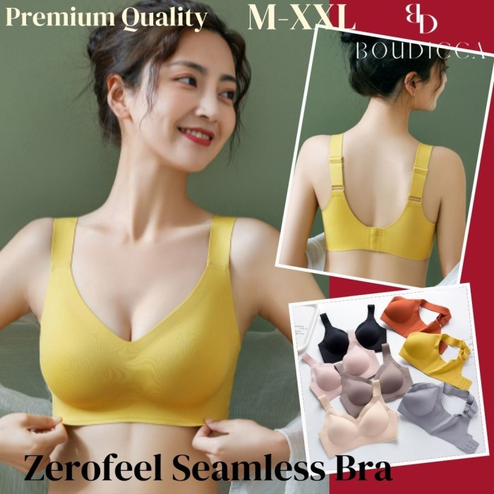 Jual Bra Seamless Kait Push up tanpa Kawat Bra ZERO FEEL Wanita Premium | Shopee Indonesia