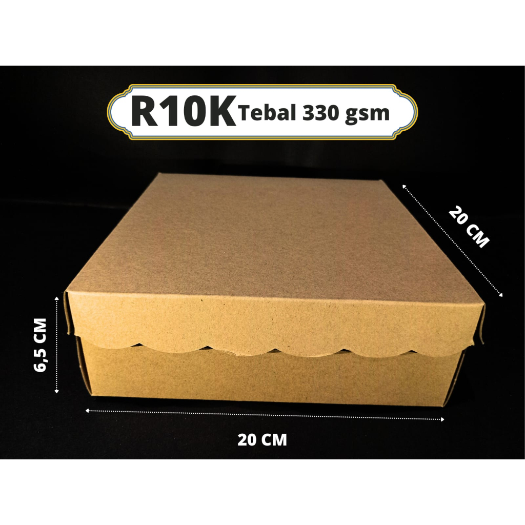 Jual Dus Kotak Makan R10K 20cm x 20cm x 7cm Kraft Cokelat (Ketebalan ...